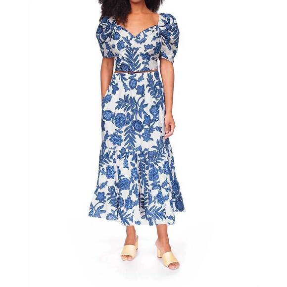 Cara Cara | Skirts | Cara Cara Chase Skirt In Anna Floral Ivory | Poshmark